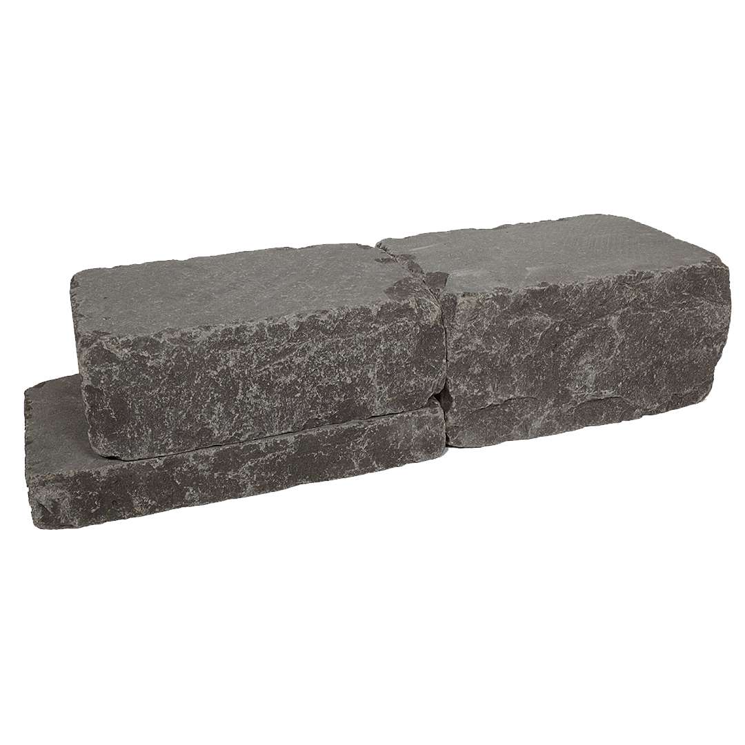 Kerala Basalt Mauersteine 10 x 20 x 30-50 cm getrommelt | Mauersteine ...